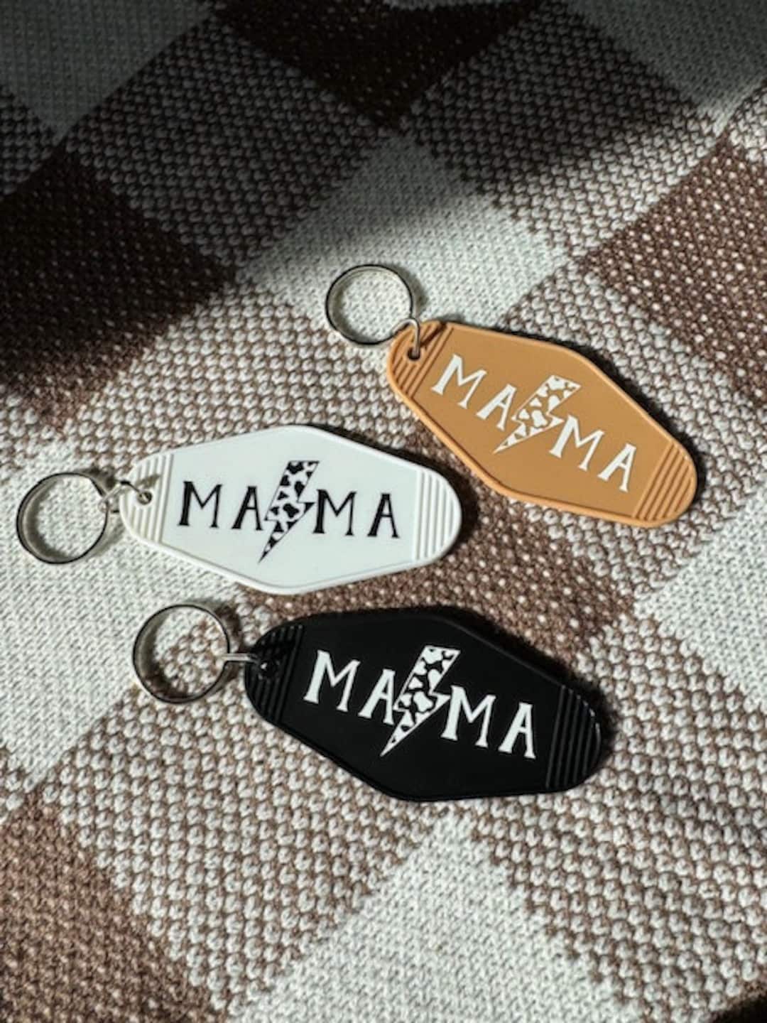Mama Keychains, Hotel Key Style Keychains, Retro Keychains, Mom Gifts ...