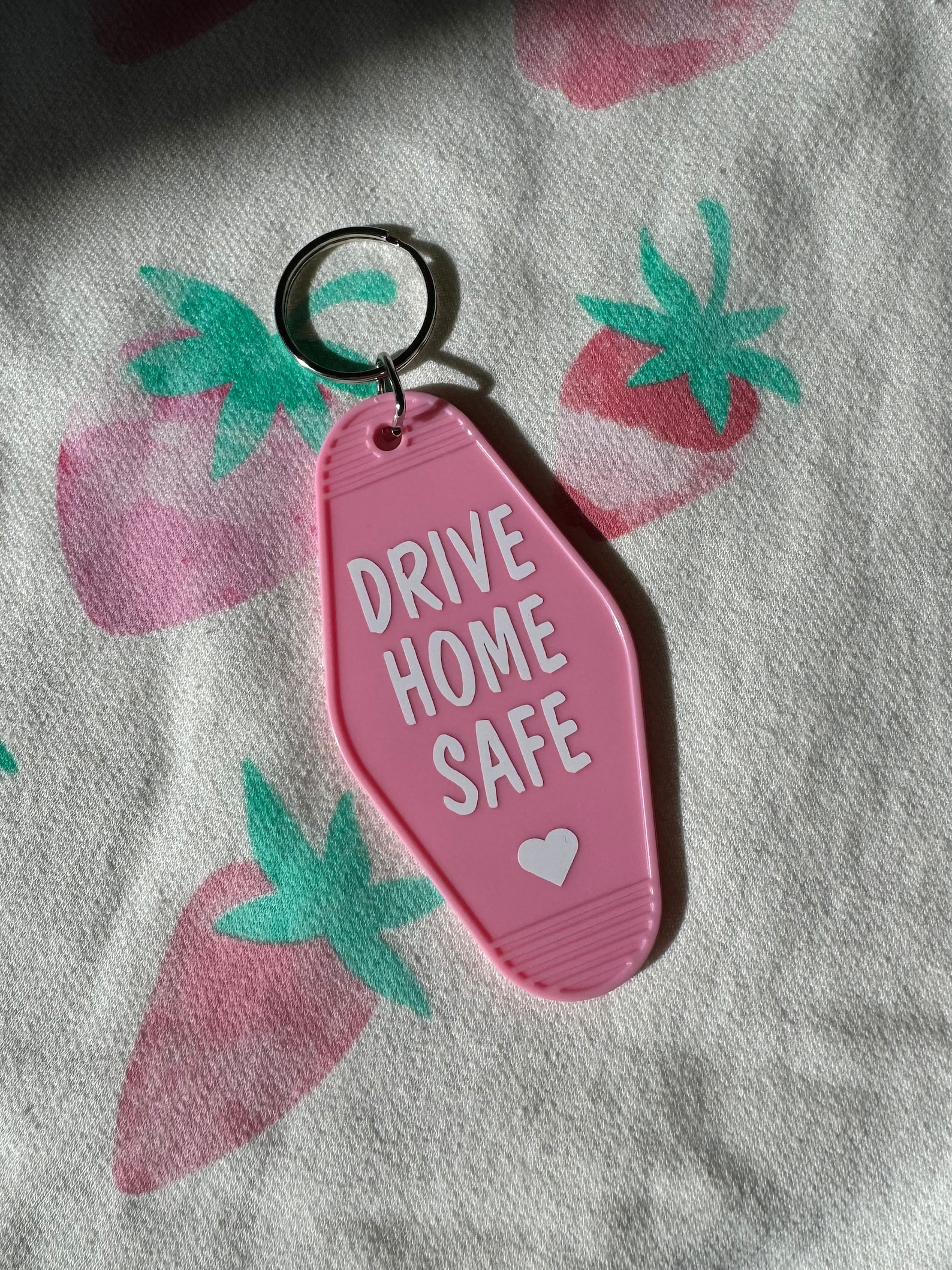 Drive Home Safe Keychain, Drive Safe Keychains, Motel Style Keychains ...