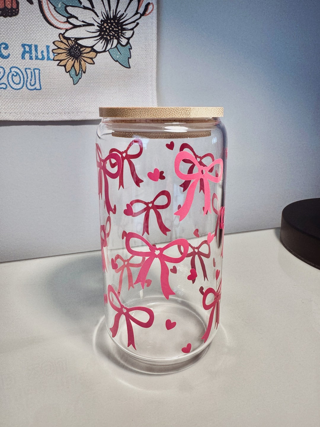 Pink Bow Cup, Girly Cup, Iced Coffee Cup for Girls, Coquette Cup, Cups ...