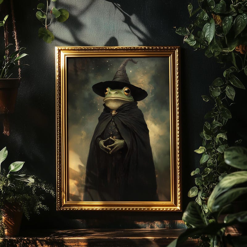 Frog With Wizard Hat - Etsy