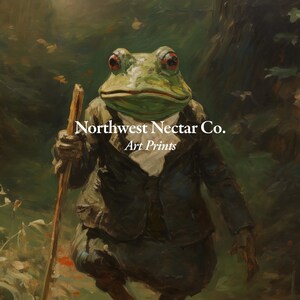 Epic Adventurous Fantasy Frog Poster | Cute Funny Hobbit Amphibian ...