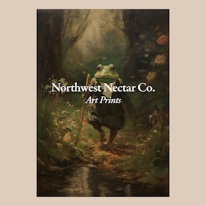 Epic Adventurous Fantasy Frog Poster | Cute Funny Hobbit Amphibian ...