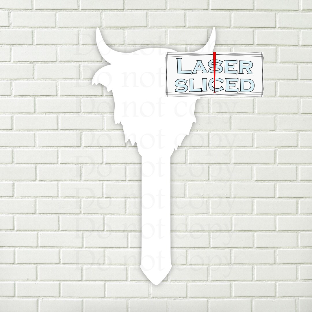 Highland Cow Garden Steak Laser File, Garden Steak, Digital SVG ...