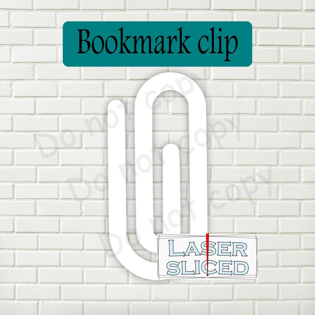 Bookmark Laser File, Paperclip Laser File, Jumbo Paperclip, Digital SVG ...