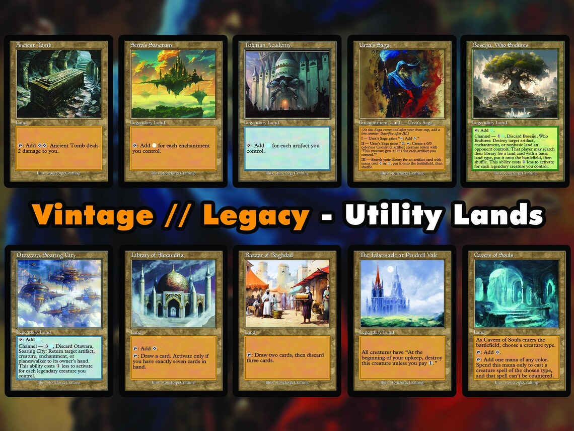 MTG Proxy Dual Lands Commander, EDH, Magic the Gathering, MTG Proxies ...