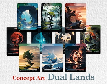 MTG Proxy Dual Lands Commander, EDH, Magic the Gathering, MTG Proxies ...
