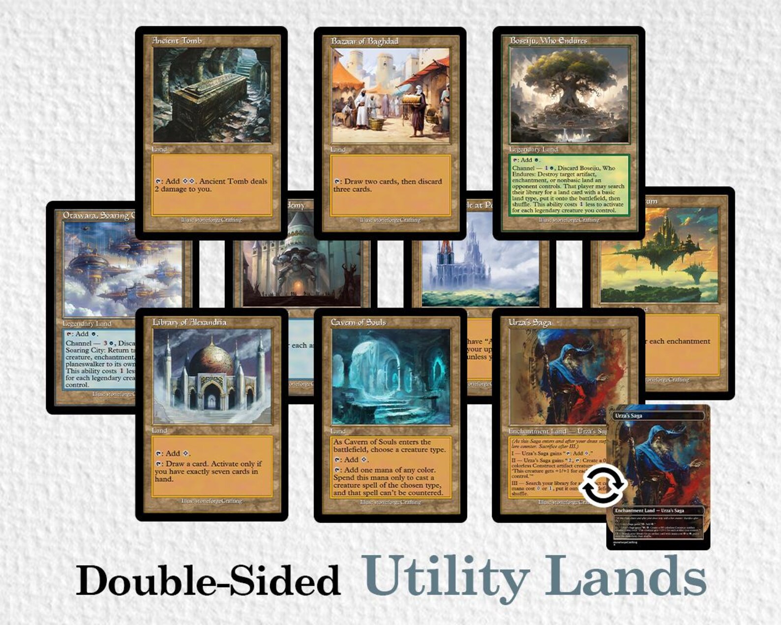 MTG Proxy Dual Lands Commander, EDH, Magic the Gathering, MTG Proxies ...