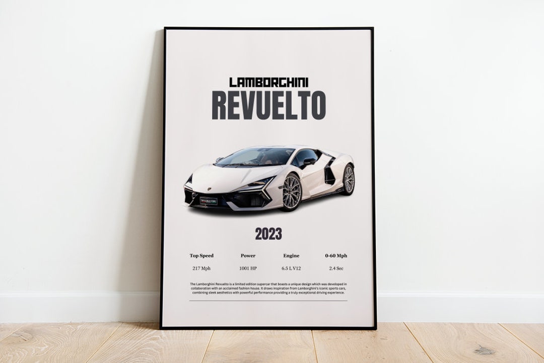 Lamborghini Revuelto Car Poster Wall Art Supercar Poster Digital Print ...