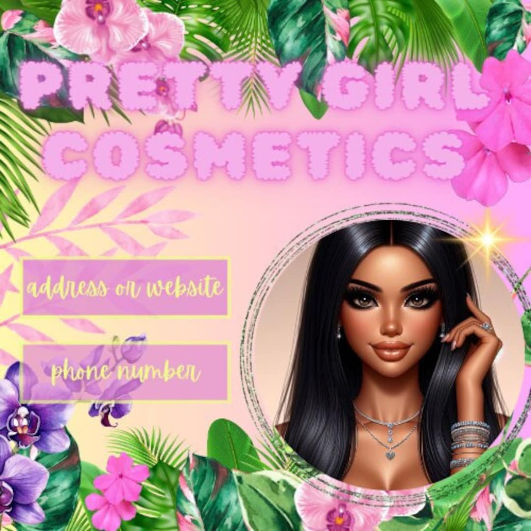 DIY PRETTY LOGO, Logo, Pretty Logo, Customizable, Flowers, Jungle - Etsy