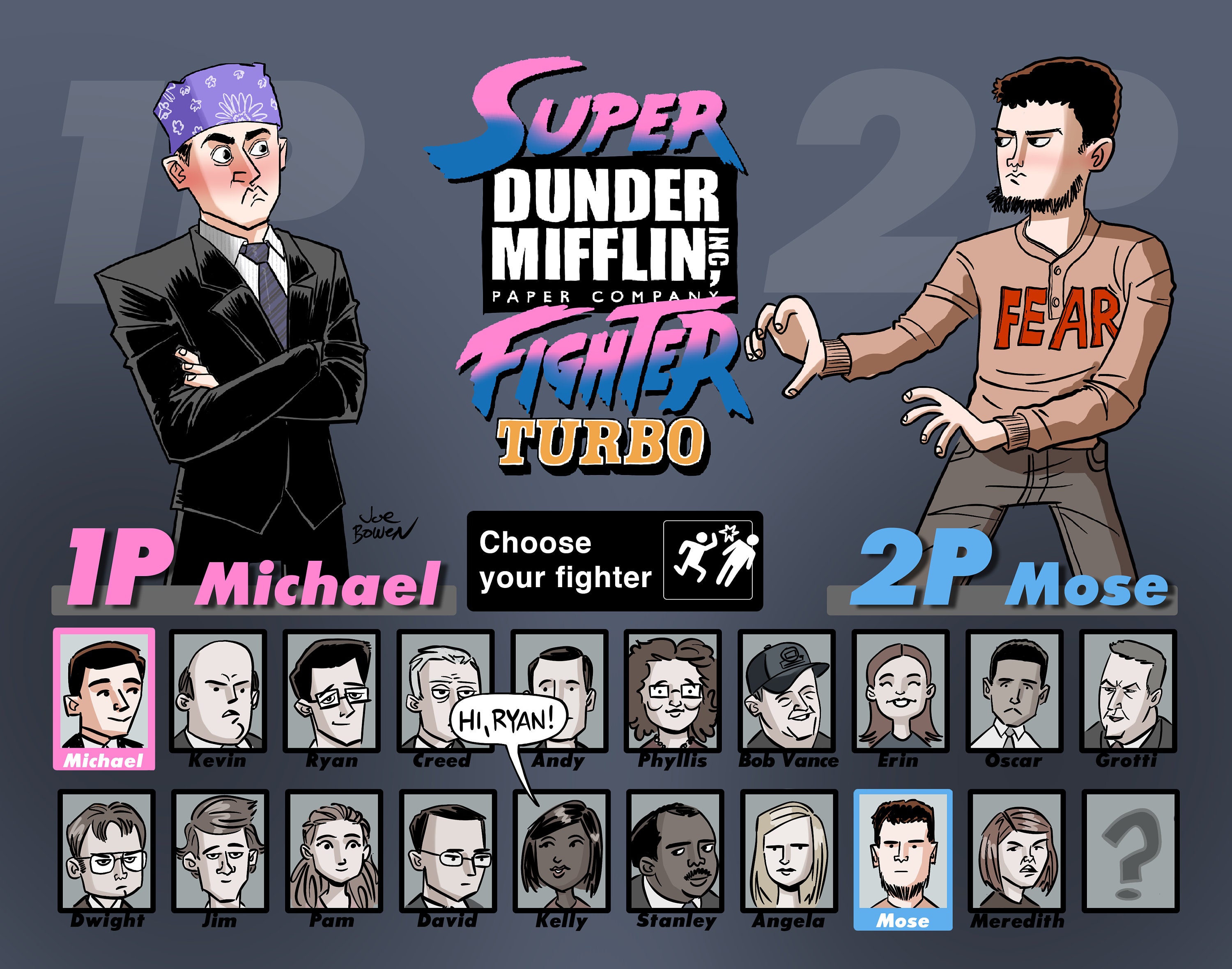 The Office: Super Dunder Mifflin Fighter Art Print - Etsy