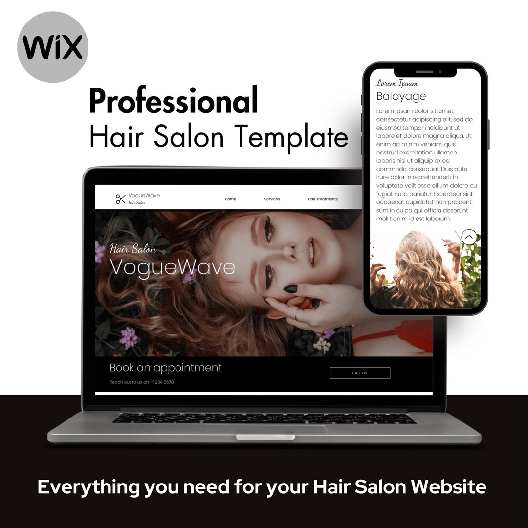 Hair Salon Website, Wix Website Theme, Hair Stylist Website, Beauty ...