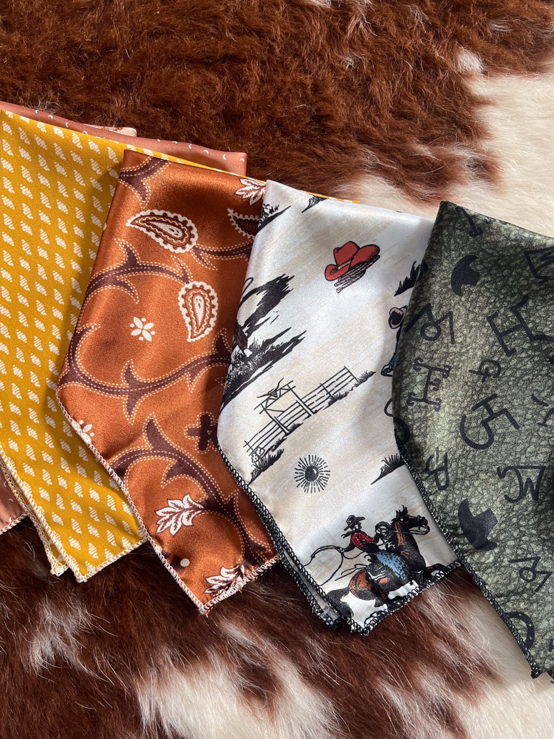 Rust Paisley Wild Rag | Wild Rag | Cowboy Wild Rag | Cowboy Wild Rag ...