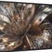Bronze, Silver, Wire Design 3D Abstract Flower Framed Canvas Wall ...