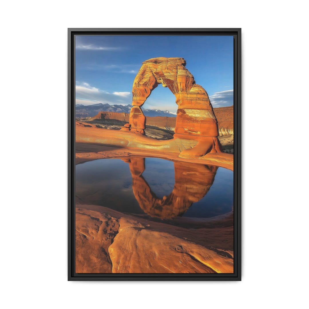 Water Reflection of the Delicate Arch in Arches National Park Wall Art ...