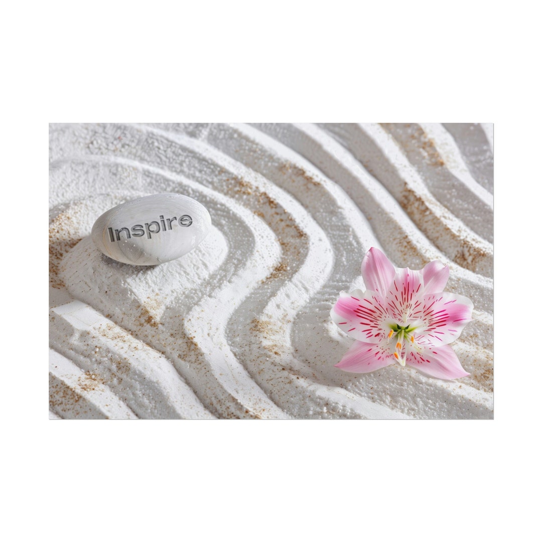 Zen Garden Inspire Motivational Inspirational Wall Art Design Home ...