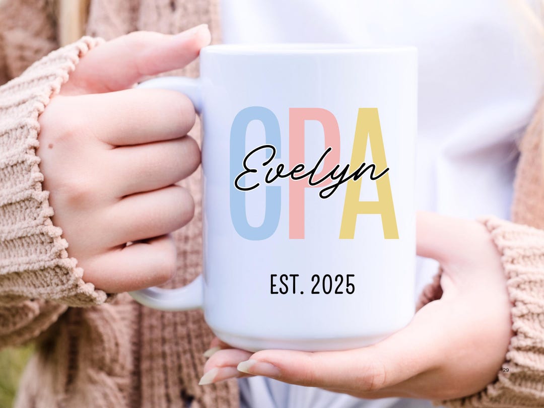 Personalized CPA Mug, Custom Gift for Accountant, CPA Graduation Gifts ...