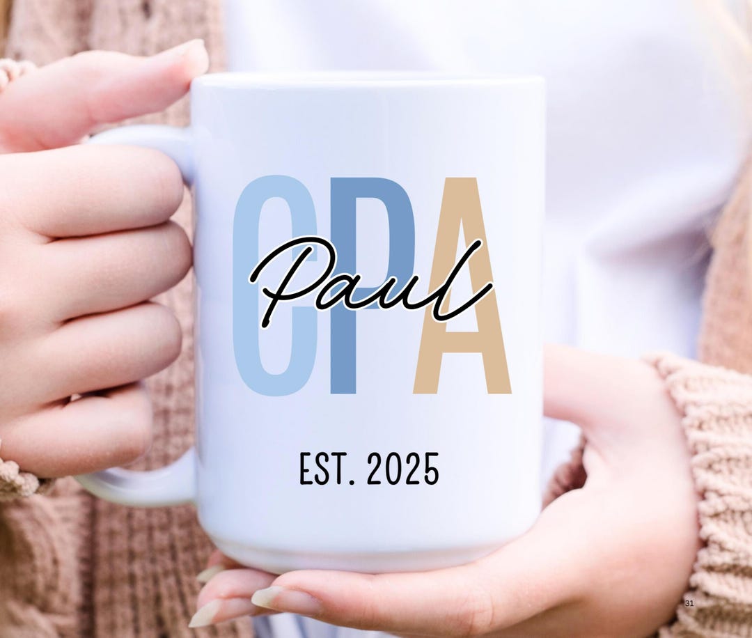 Personalized CPA Mug, Custom Accountant Coffee Cup, Gift for Accountant ...