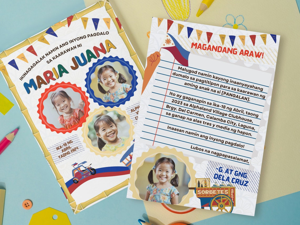 Invitation Birthday Filipino Theme Party Philippines Invite Template ...