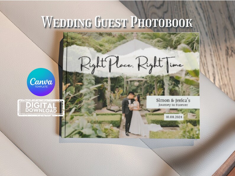 Wedding Guest Photo Book Template for Photos Wedding Program Guest ...