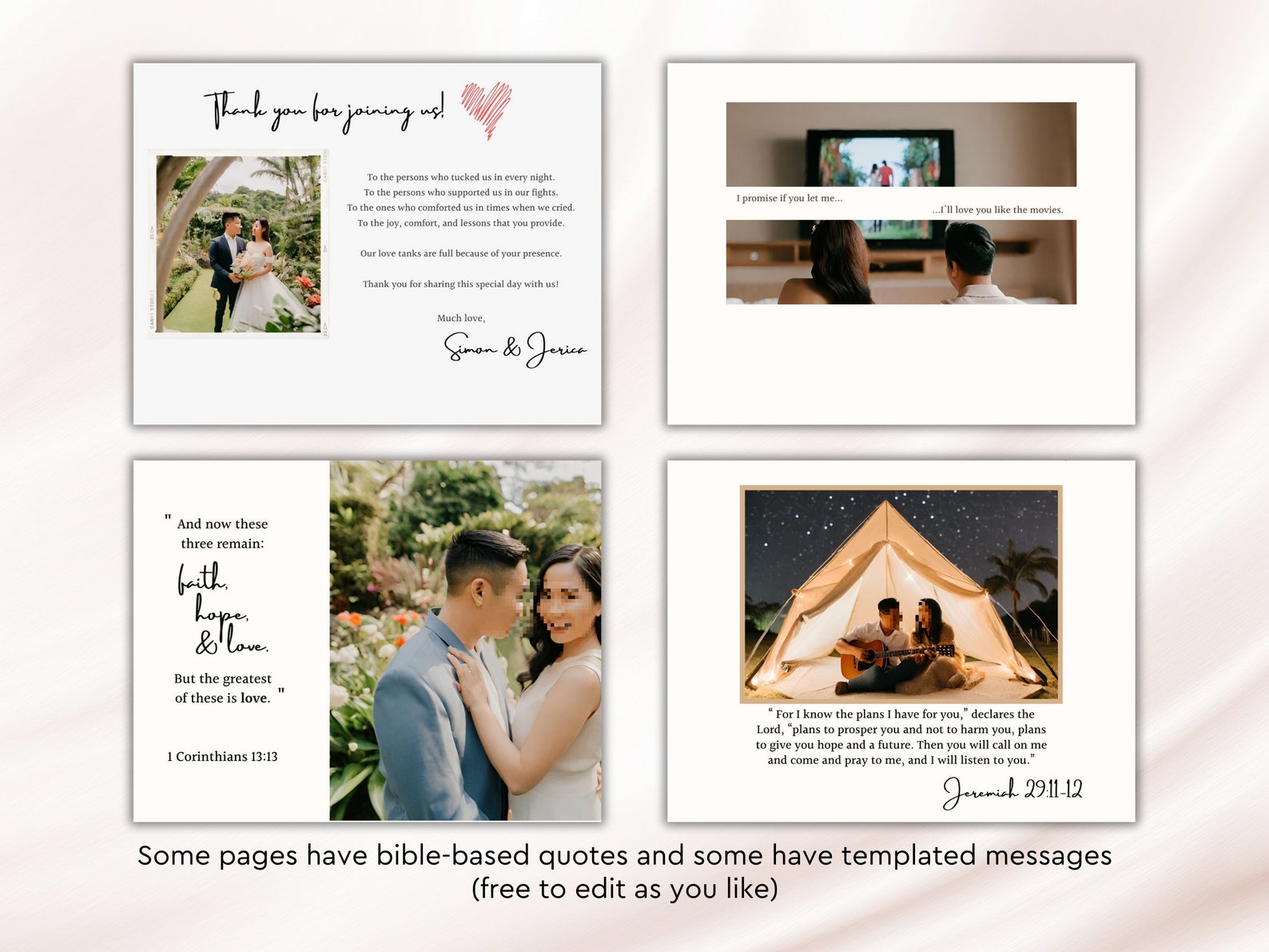 Wedding Guest Photo Book Template for Photos Wedding Program Guest ...