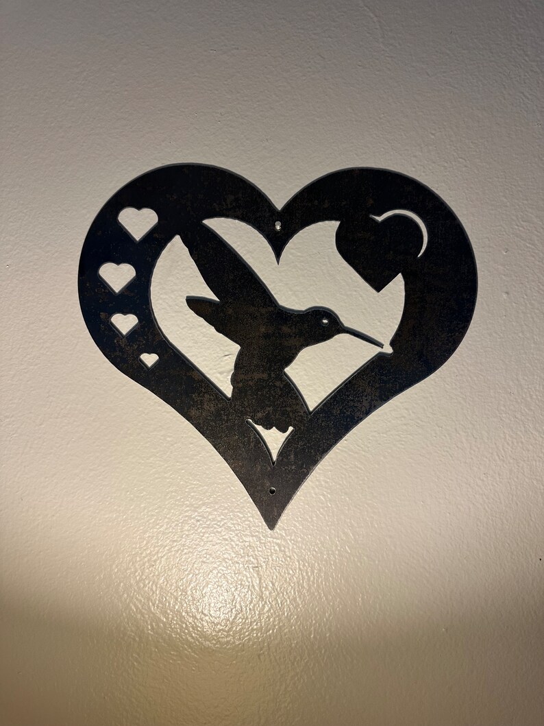 Hummingbird Hearts Wall Art - Etsy