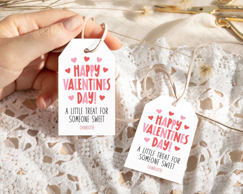 Editable Valentine's Day Gift Tags, Valentine Classroom Favor Tag ...