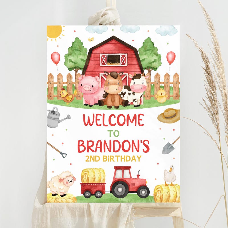 Boy Farm Welcome Sign - Etsy