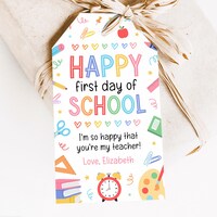 Back to School Candy Gift Tags, First Day of School Gift Tags for ...