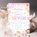 Sweet Seven Birthday Invitation, 7th Birthday Girl Invitation, Seven ...