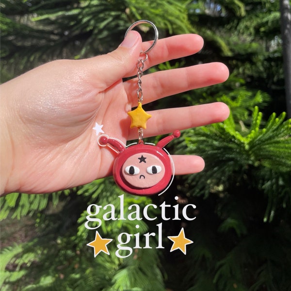Kawaii Space Keychain - Etsy