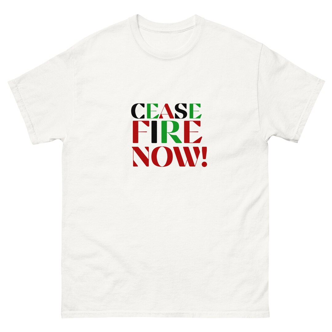 Men's Classic Tee Cease Fire Now - Etsy
