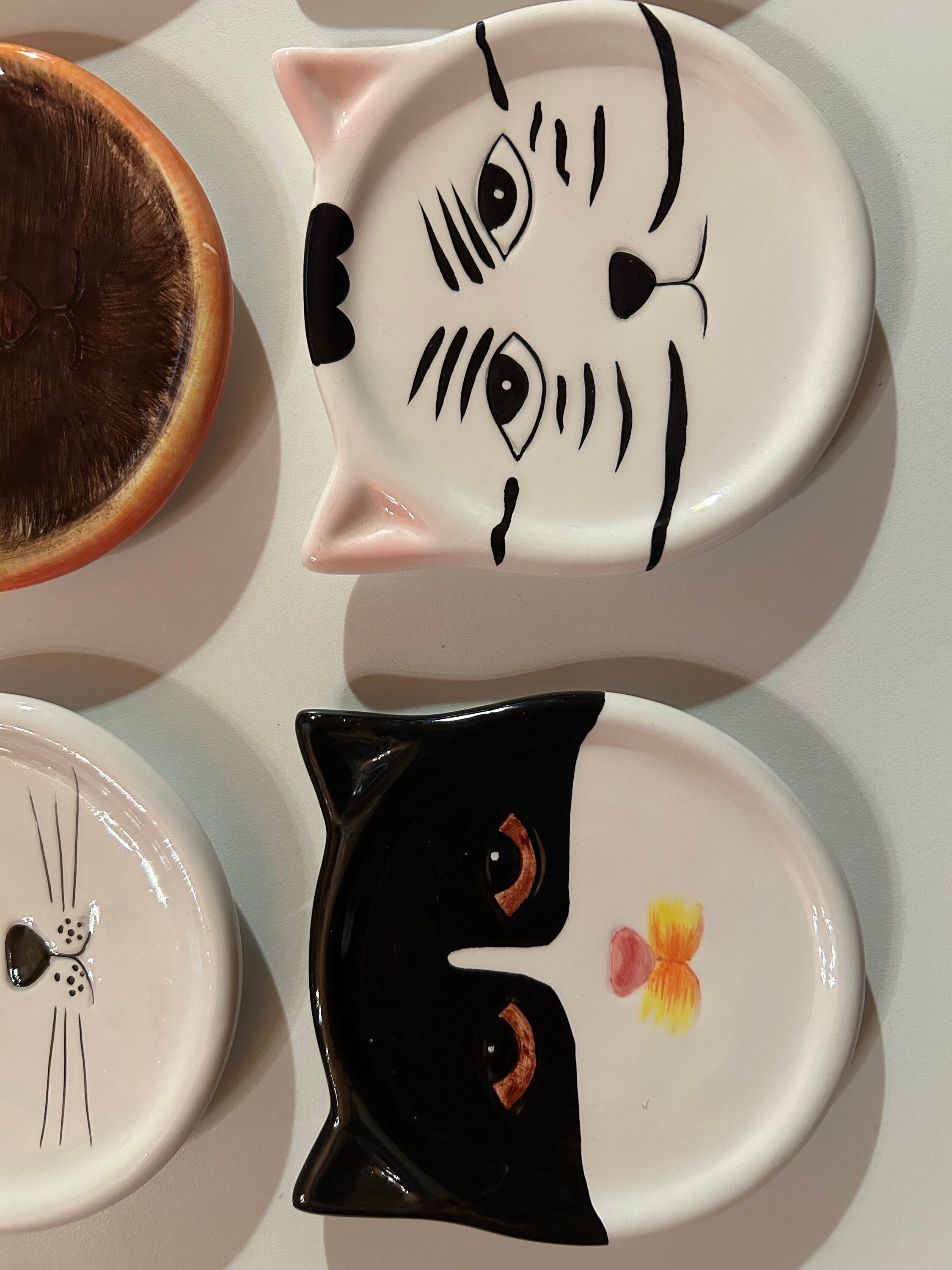 Six Decorative Ceramic Bandwagon Cat Coasters-dated 2001 - Etsy