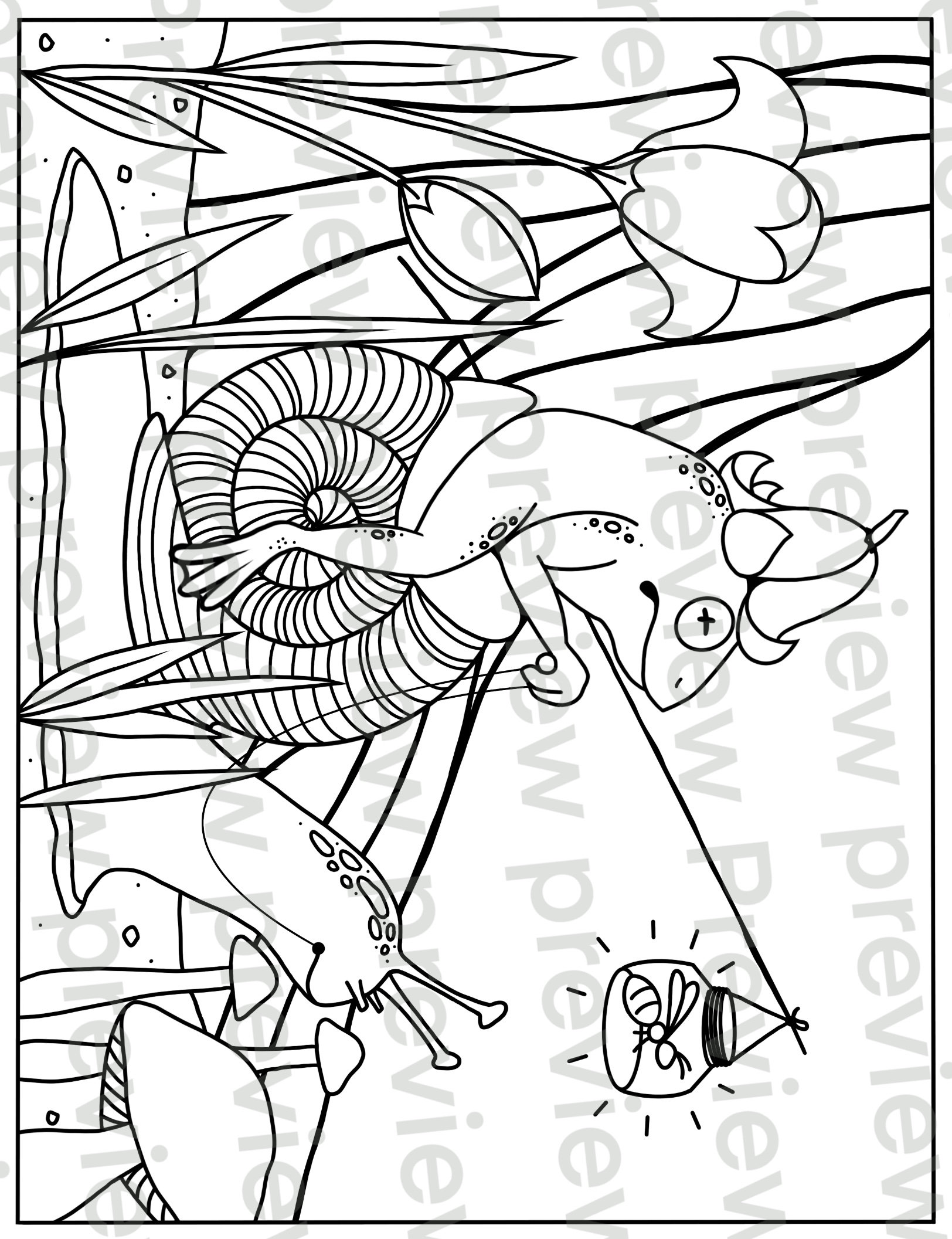 Hand Drawn Cottage Core Coloring Pages - Etsy