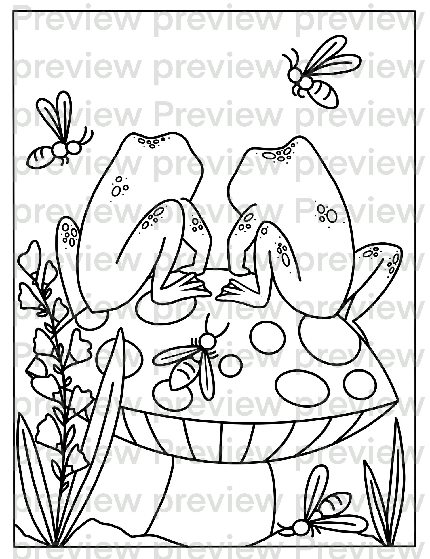 Hand Drawn Cottage Core Coloring Pages - Etsy