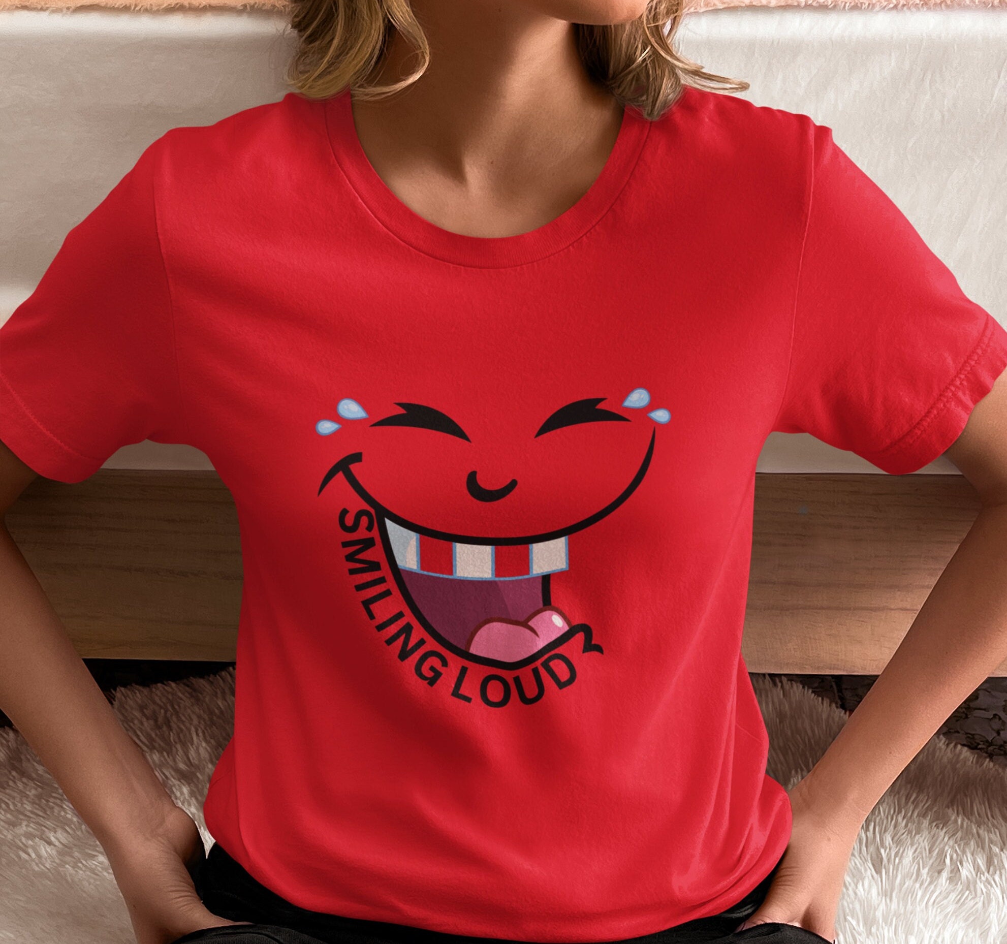 Smiling Shirt, Smiling Loud Shirt, Happy Face Shirt, Smiling Face Shirt ...