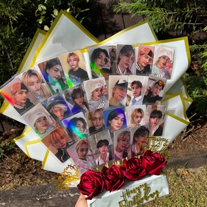 Custom Kpop Photo Card Bouquet - Etsy