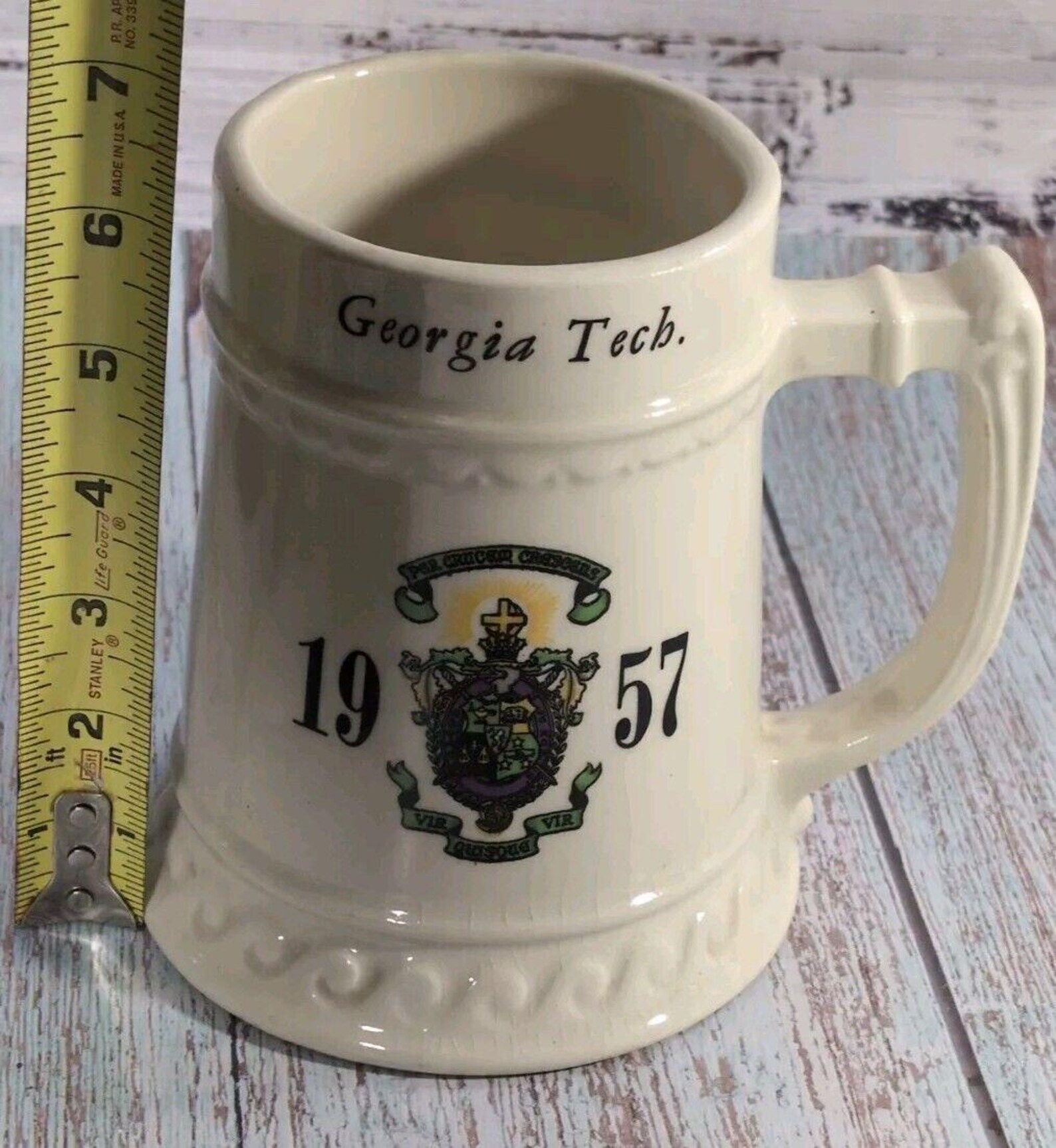 Vintage Georgia Tech Beer Mug 1957 Balfour Ceramic - Etsy