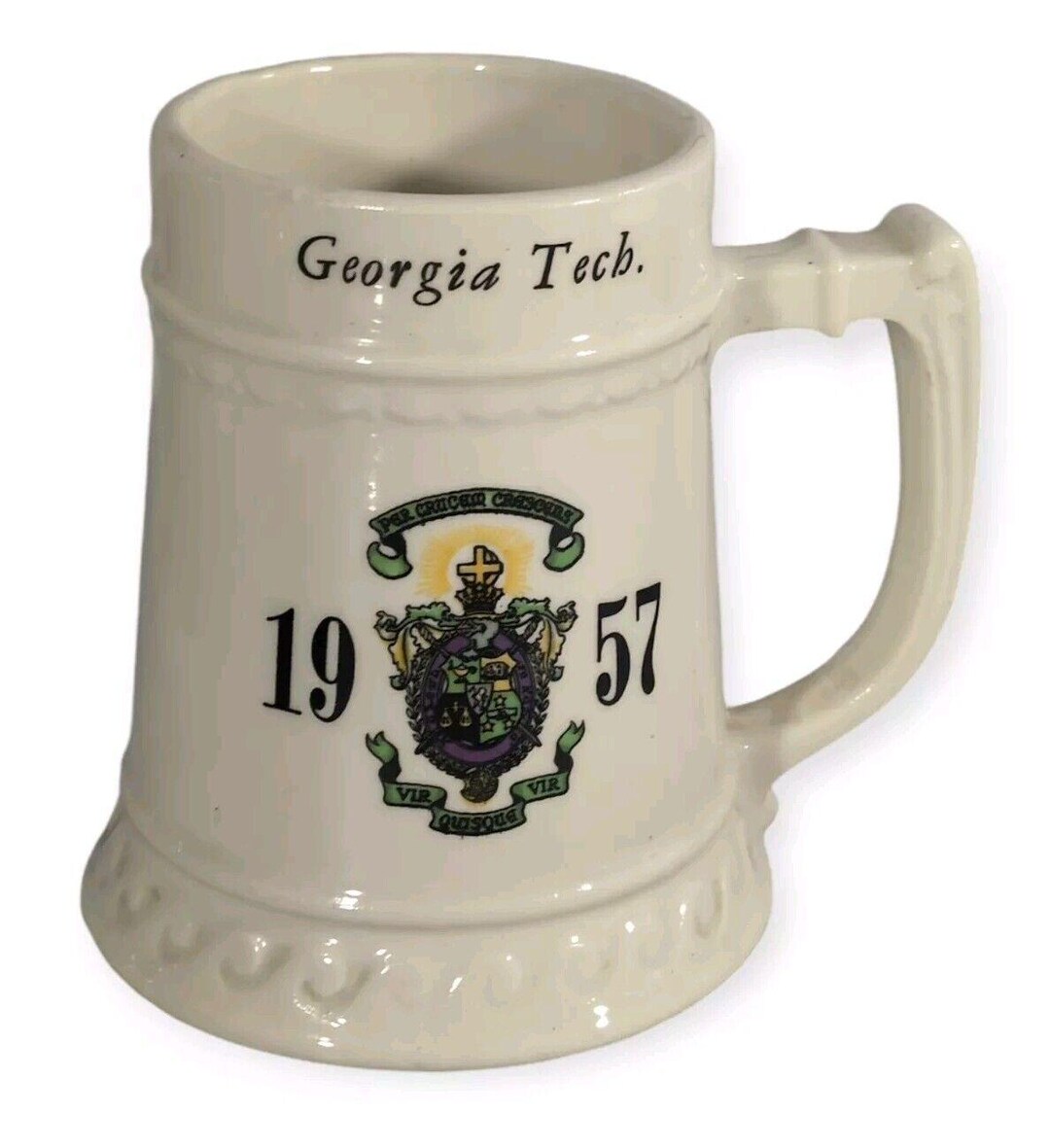 Vintage Georgia Tech Beer Mug 1957 Balfour Ceramic - Etsy