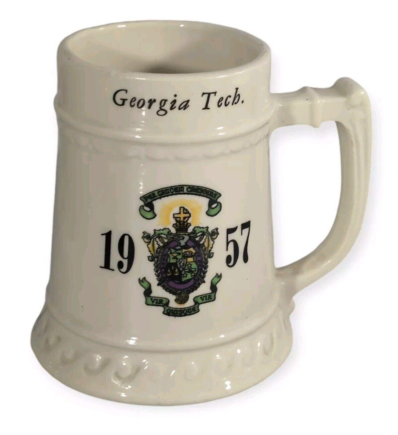 Vintage Georgia Tech Beer Mug 1957 Balfour Ceramic - Etsy