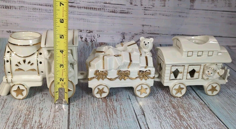 Mikasa Fine Porcelain Train Holiday Elegance 3 Piece Interlocking Train ...
