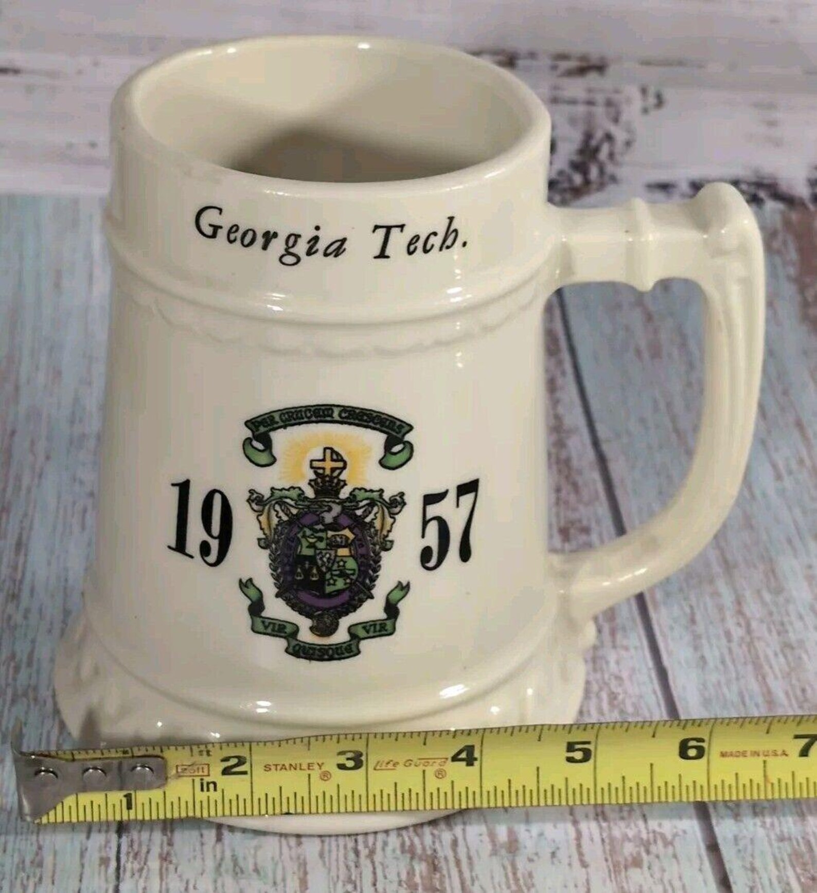 Vintage Georgia Tech Beer Mug 1957 Balfour Ceramic - Etsy