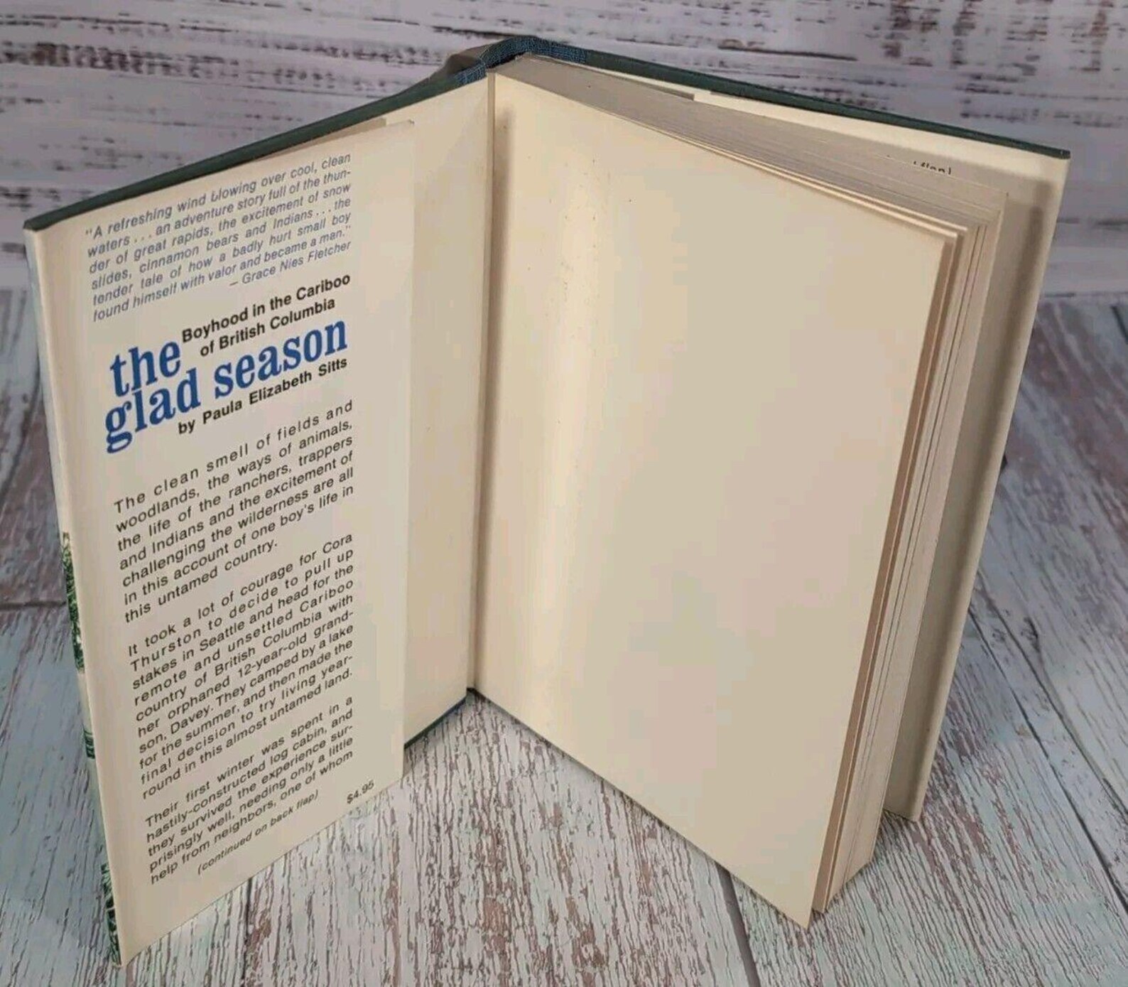Vintage Hardback the Glad Season Paula Elizabeth Sitts Boyhood Cariboo ...