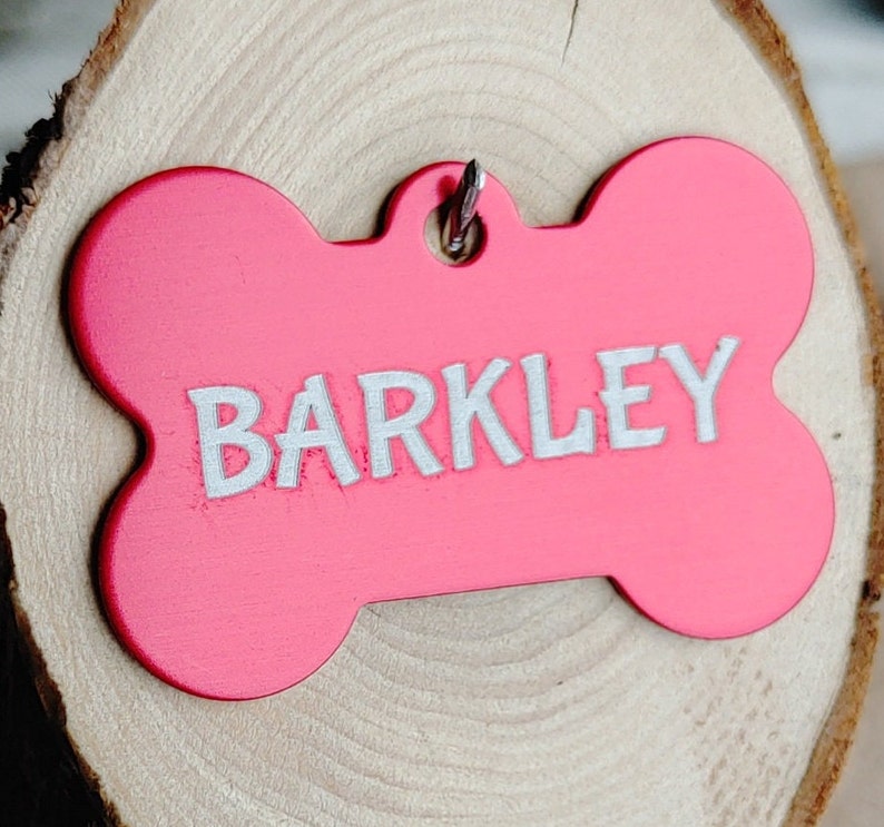 Bone-shaped Custom Dog Tag. Multiple Colors Available With High ...