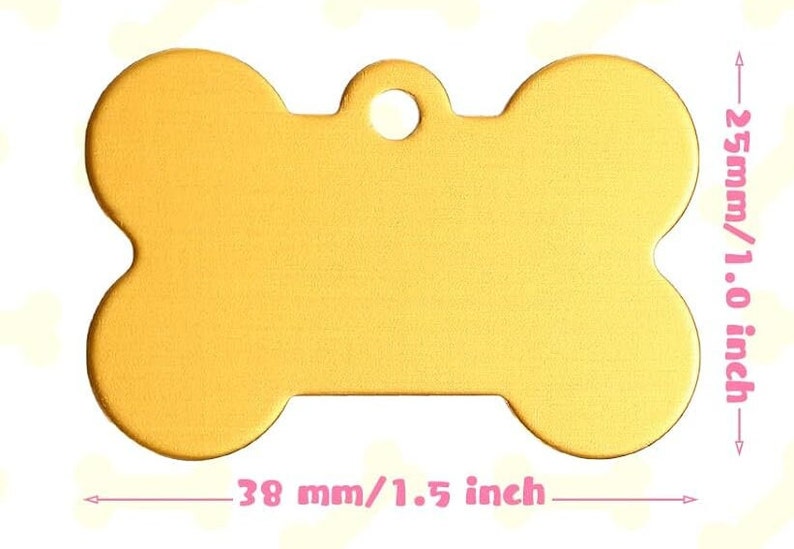 Bone-shaped Custom Dog Tag. Multiple Colors Available With High ...