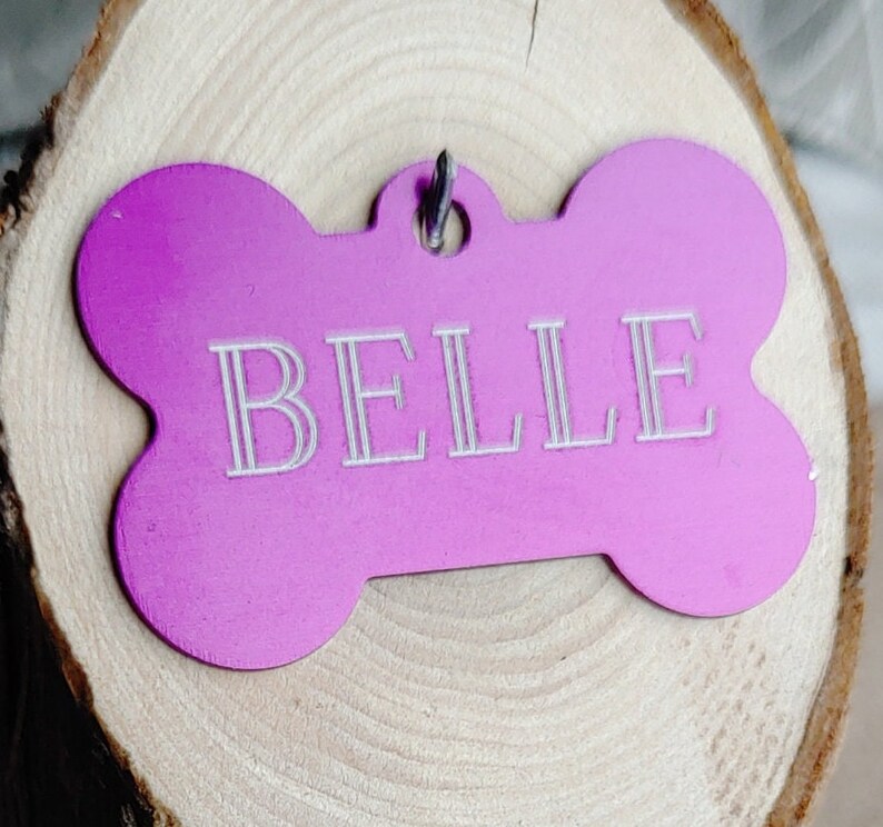 Bone-shaped Custom Dog Tag. Multiple Colors Available With High ...