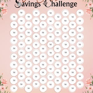 One Dollar Savings Challenge Tracker Printable - Etsy