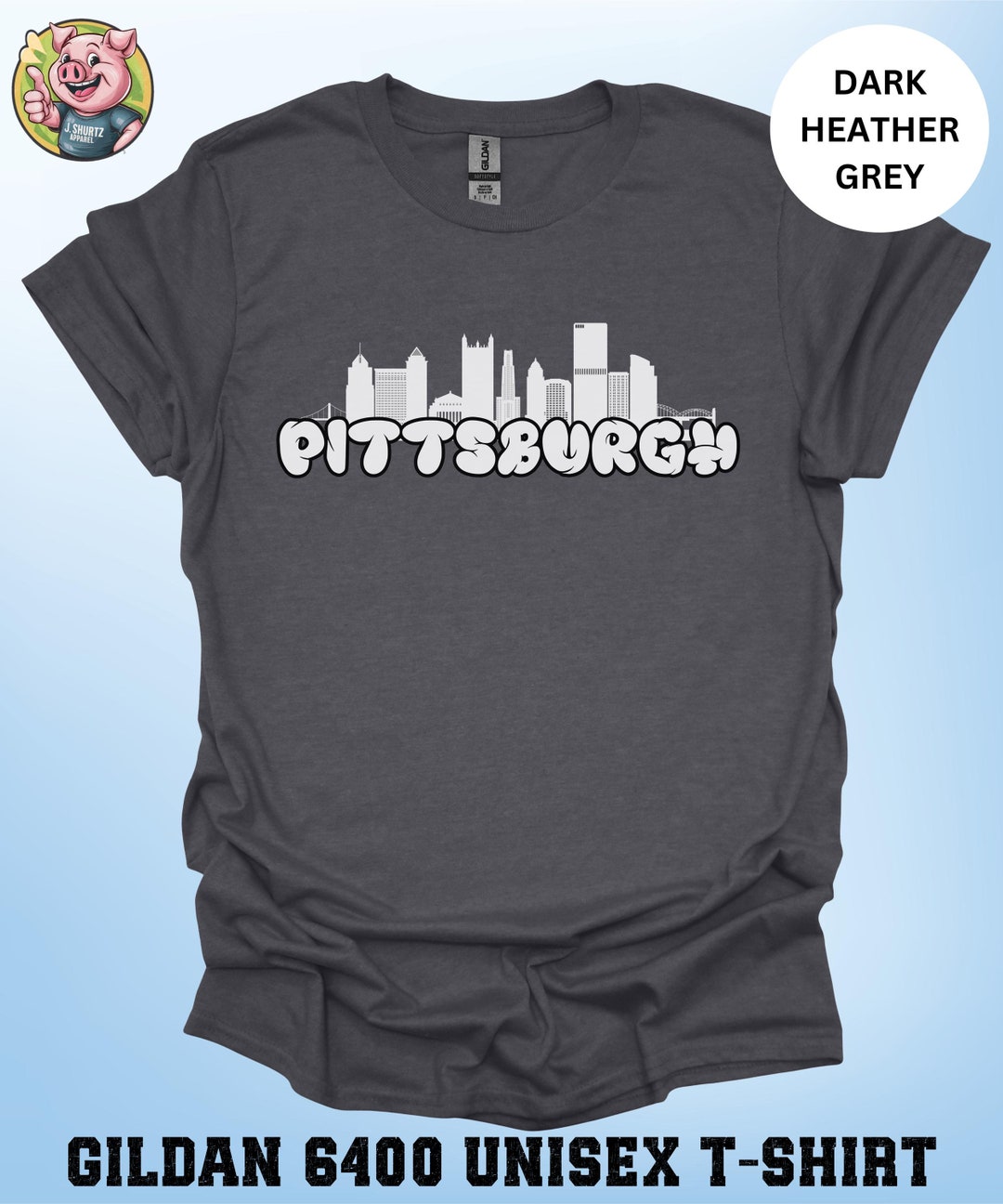 Pittsburgh Skyline Shirt, Steel City Apparel, Pittsburgh Lovers Gifts ...