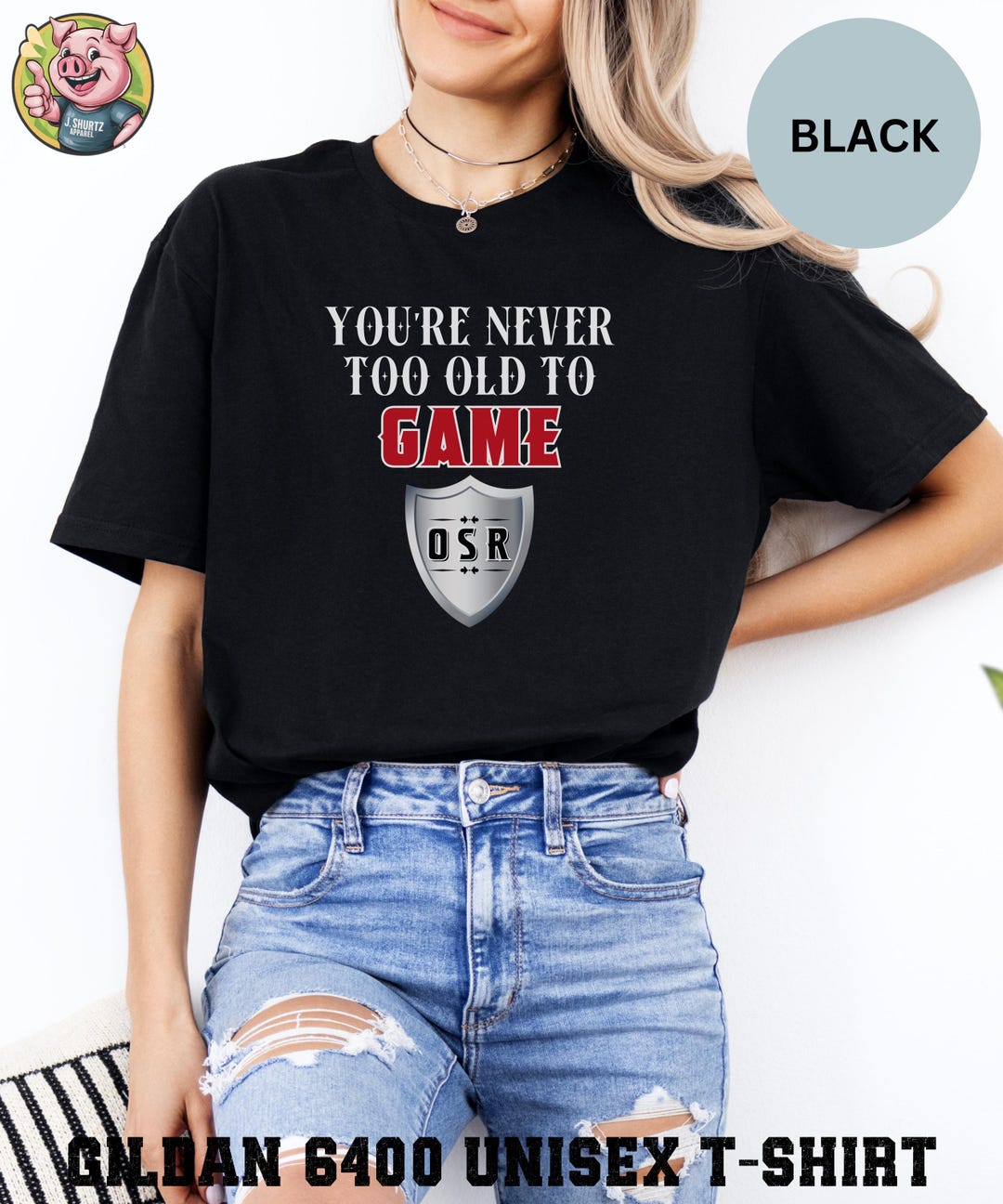 Never Too Old to Game OSR Shirt, D&D Apparel, Gifts for RPG Players ...