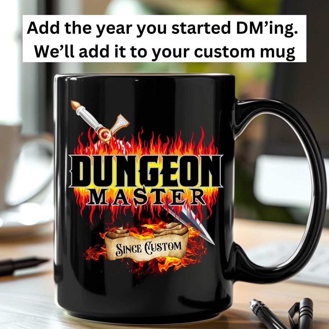 Custom D&D Dungeon Master Mug, Dungeons and Dragons Merch, DM Cups ...