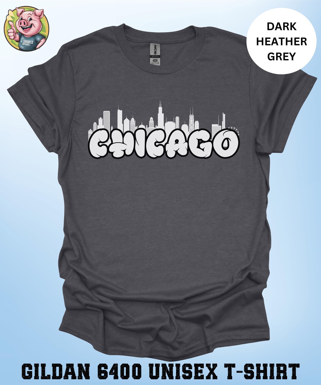Chicago Skyline Shirts, Chicago Apparel, Chi-town T-shirts, Gifts for ...